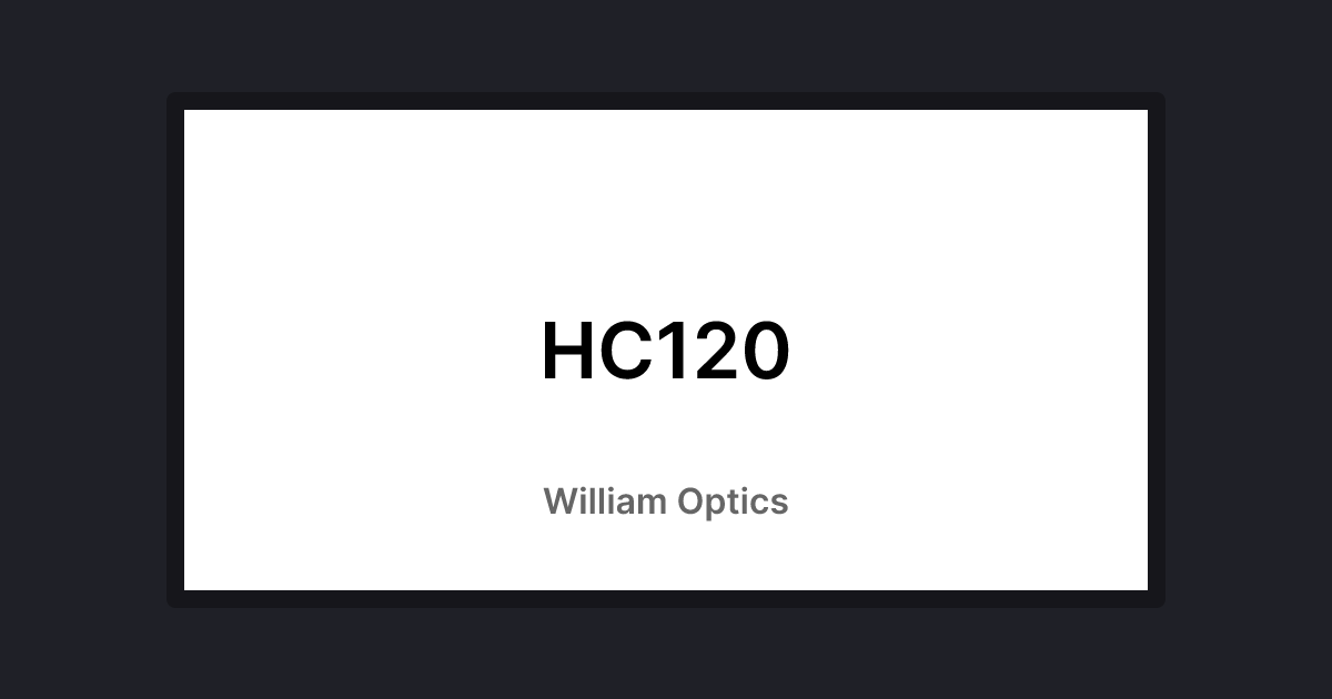 HC120 · William Optics Support